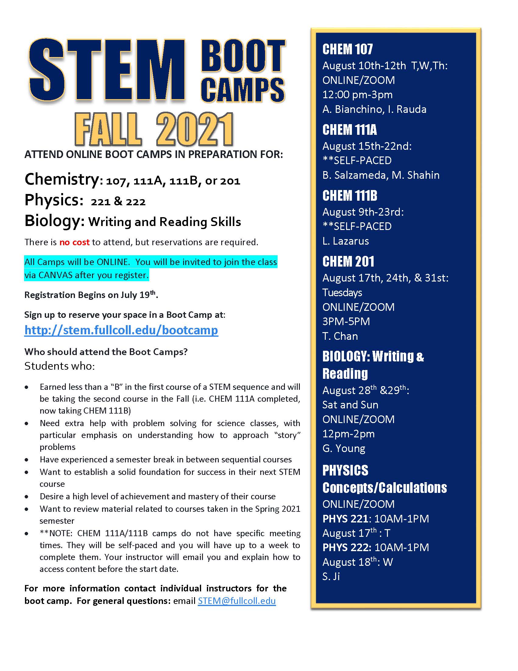 Boot Camps | STEM Program